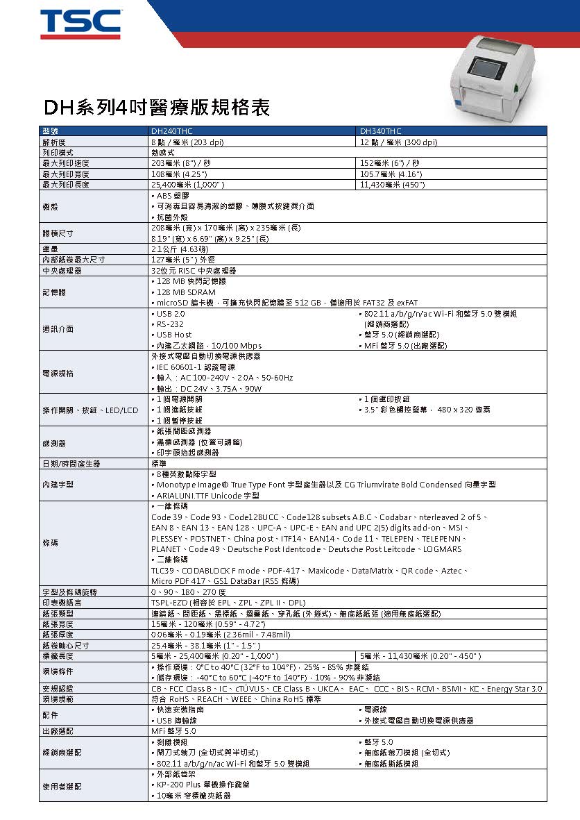 TSC TH DH系列 桌上型條碼印表機 | 輕鬆克服各種標籤列印挑戰 │ Unitech